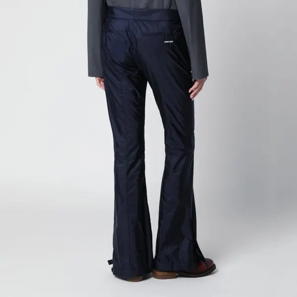 Miu Miu Cobalt Flared Technical Fabric Trousers