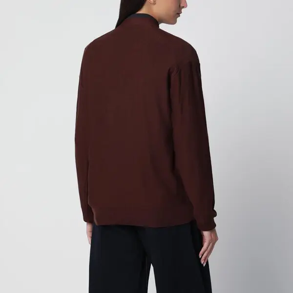 LEMAIRE Twisted Mahogany Merino Wool Cardigan