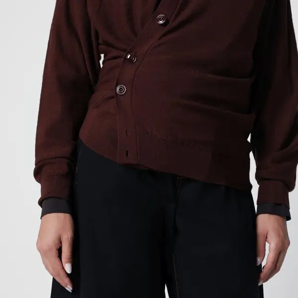 LEMAIRE Twisted Mahogany Merino Wool Cardigan