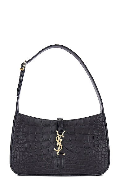 Saint Laurent Le 5 A 7 Alligator Effect Hobo Bag