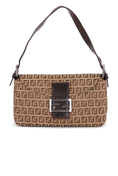 Fendi Zucchino Baguette Shoulder Bag