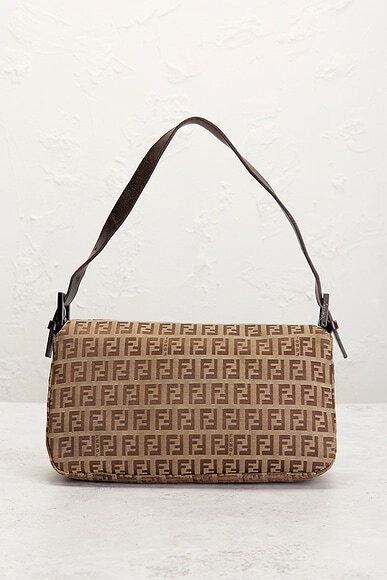Fendi Zucchino Baguette Shoulder Bag