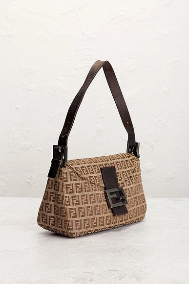 Fendi Zucchino Baguette Shoulder Bag