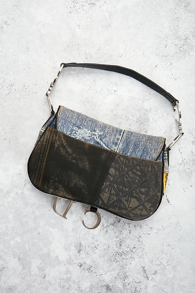 Dior Denim Speedway Double Saddle Bag
