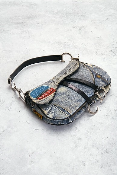 Dior Denim Speedway Double Saddle Bag