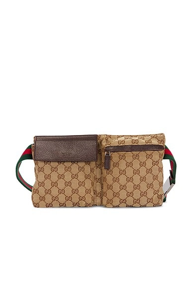 Gucci Gg Canvas Double Pocket Belt Bag