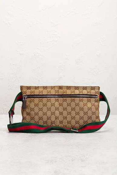 Gucci Gg Canvas Double Pocket Belt Bag