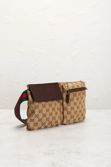 Gucci Gg Canvas Double Pocket Belt Bag