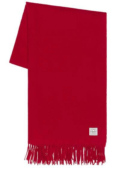 TOTEME Wide Cashmere Scarf - Red