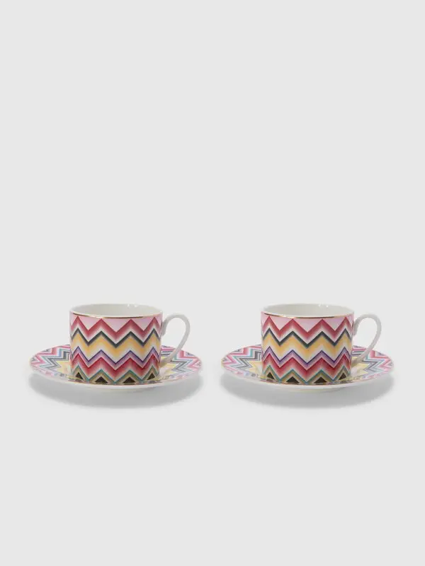 Missoni Marrakech Set Of 2 Tea Cups & Saucers - Multicoloured
