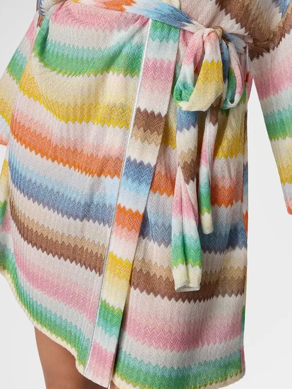 Missoni Short Kimono Cover-up With Dégradé Zigzag Pattern - Multicoloured
