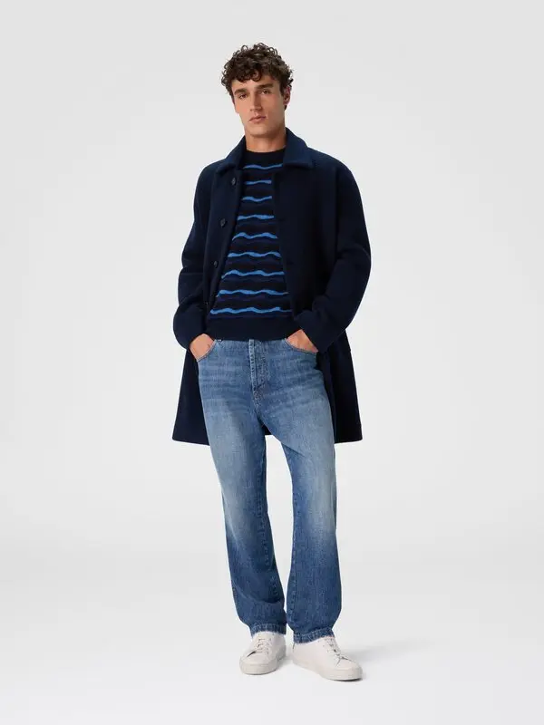 Missoni Double Knit Coat With Zigzag Pattern