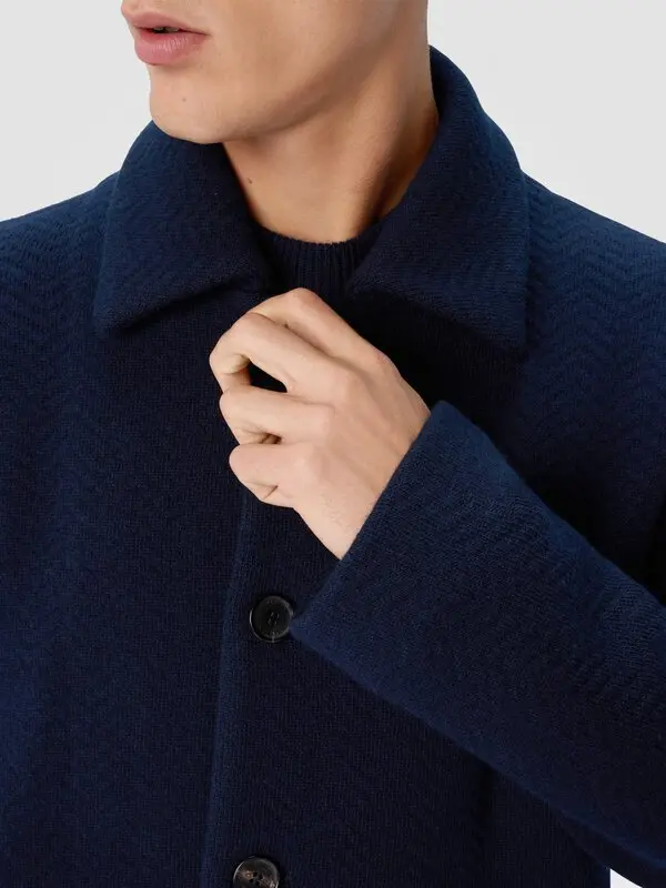 Missoni Double Knit Coat With Zigzag Pattern