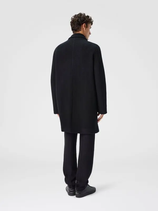 Missoni Double Knit Coat With Zigzag Pattern