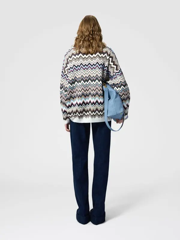 Missoni Oversized Wool And Viscose Zig Zag Polo