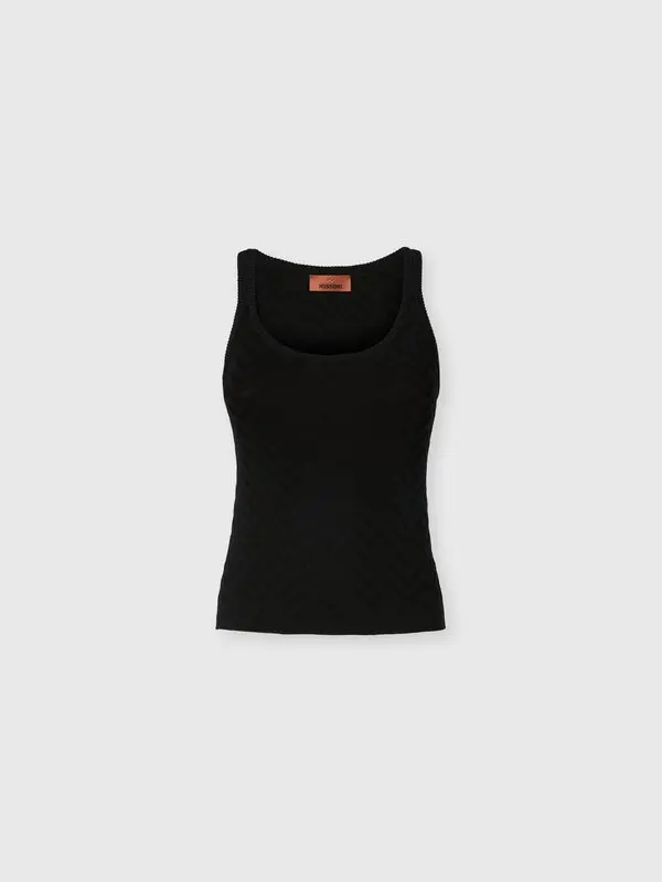 Missoni Stretch Chevron Cotton And Viscose Tank Top