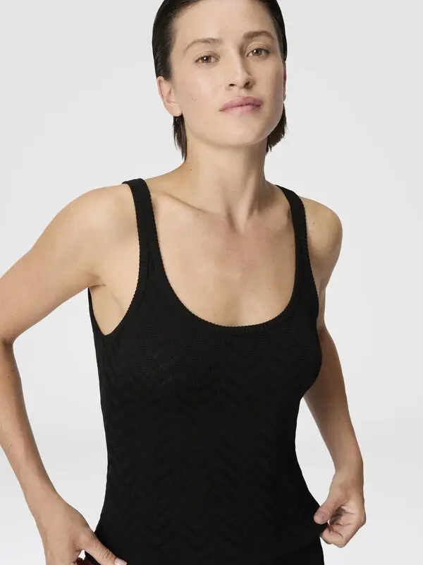 Missoni Stretch Chevron Cotton And Viscose Tank Top