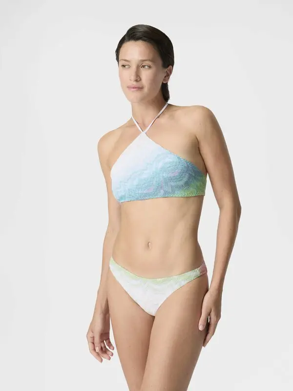 Missoni Bikini In Shaded Lamé Viscose With Halterneck Top - Multicoloured