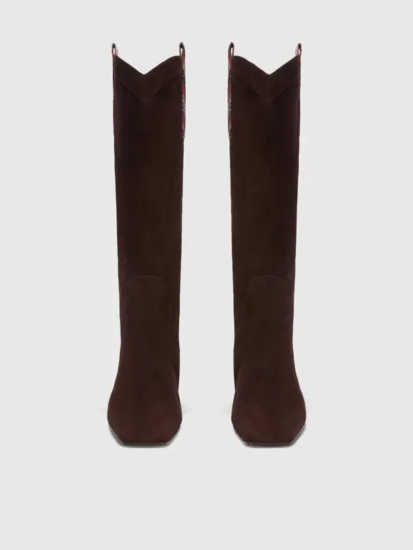 Missoni Suede Boots With Lace Detail