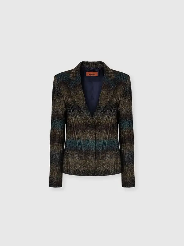 Missoni Slim Viscose Lamé Snake-pattern Blazer