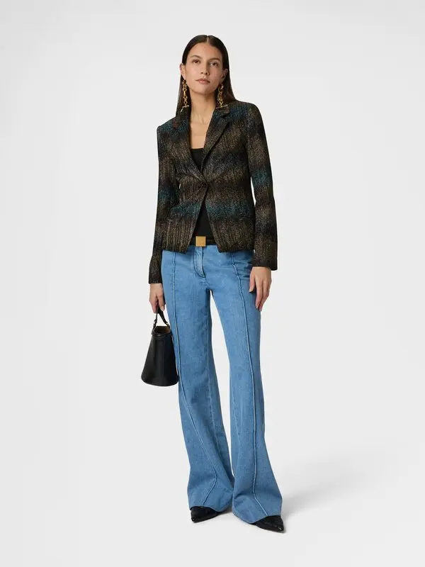 Missoni Slim Viscose Lamé Snake-pattern Blazer