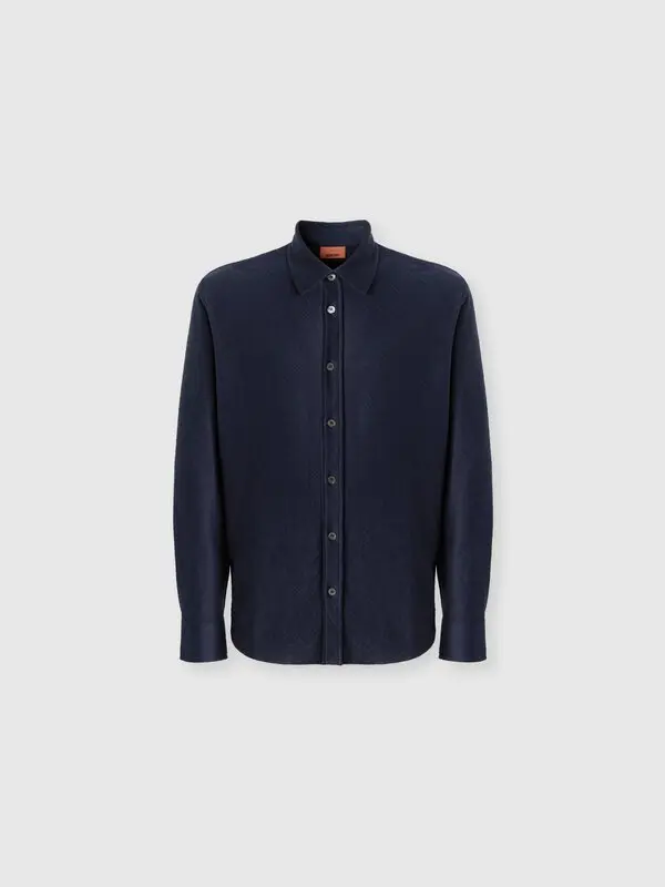 Missoni Cotton Jacquard Shirt With Tone-on-tone Zigzag Pattern