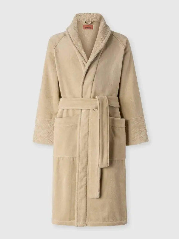 Missoni Giorgio Cotton Terry Bathrobe With Belt