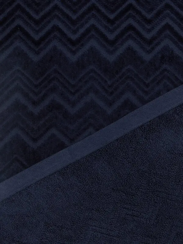 Missoni Chalk 2-piece Bath Towel Set In Cotton Terry With Zigzag Pattern