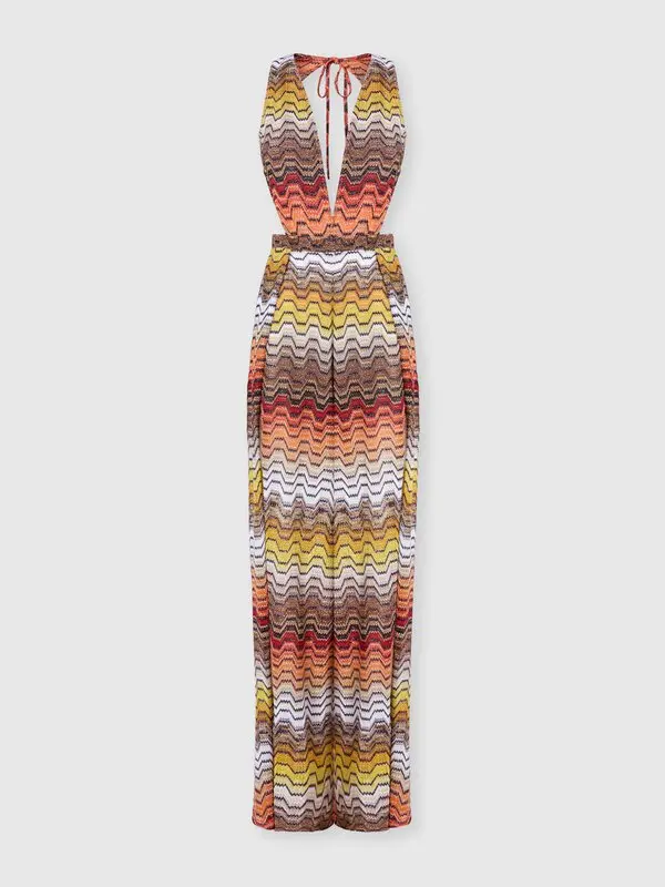 Missoni Long Jumpsuit With Greek Motif - Multicoloured
