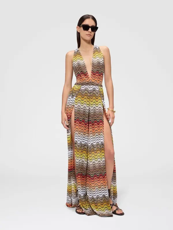 Missoni Long Jumpsuit With Greek Motif