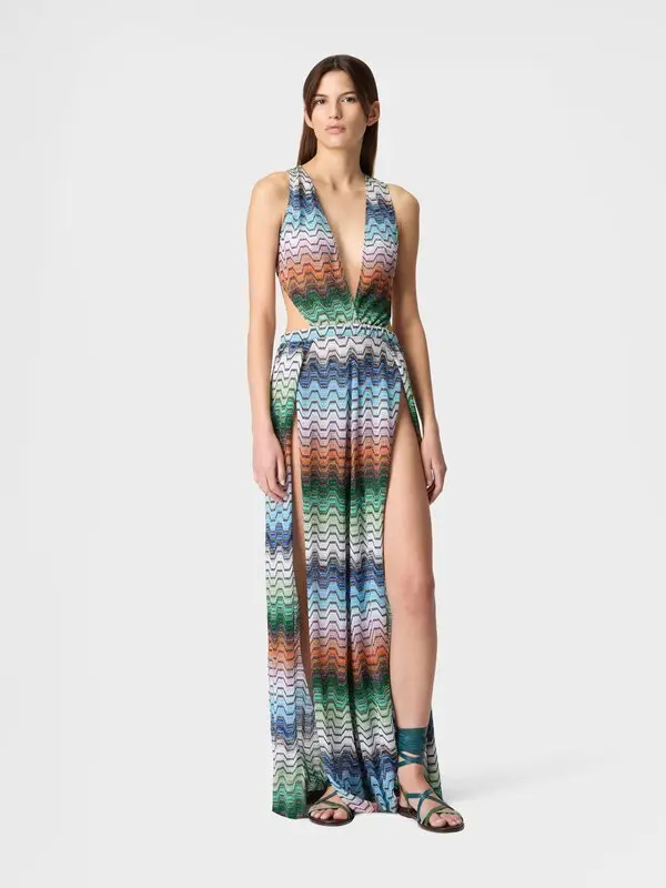Missoni Long Jumpsuit With Greek Motif