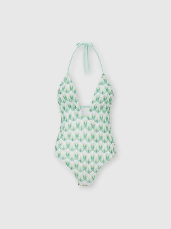 Missoni One-piece Swimsuit In Floral-pattern Viscose - Multicoloured