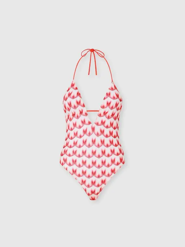 Missoni One-piece Swimsuit In Floral-pattern Viscose - Multicoloured