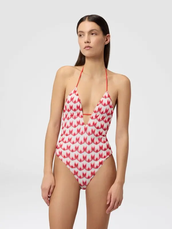 Missoni One-piece Swimsuit In Floral-pattern Viscose