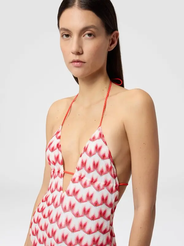 Missoni One-piece Swimsuit In Floral-pattern Viscose