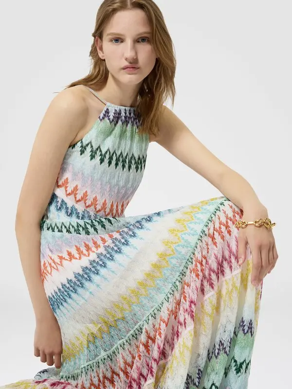 Missoni Long Dress In Zig Zag Lace