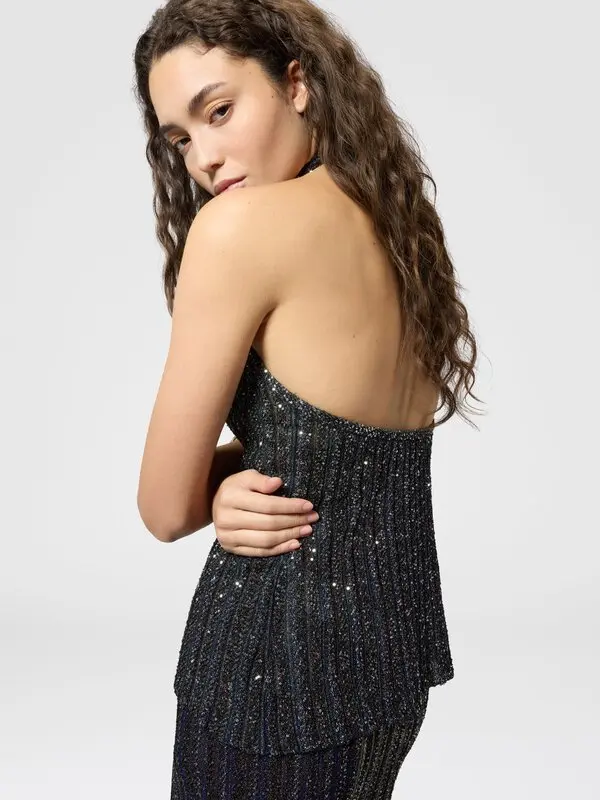 Missoni Halterneck Top With Sequin Applications