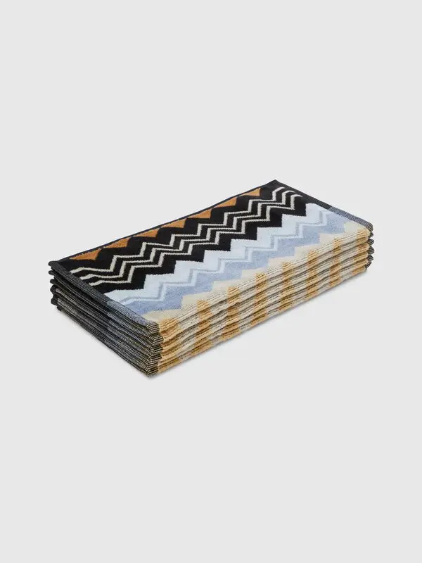 Missoni Giacomo Face Towels 30x30 Cm 6 Pieces - Black