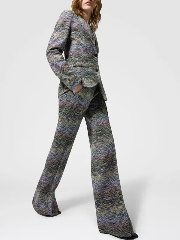 Missoni Tailored Space-dye Viscose Lamé Trousers
