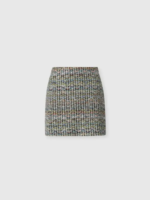 Missoni Chevron Viscose-blend Mini Skirt With Sequins