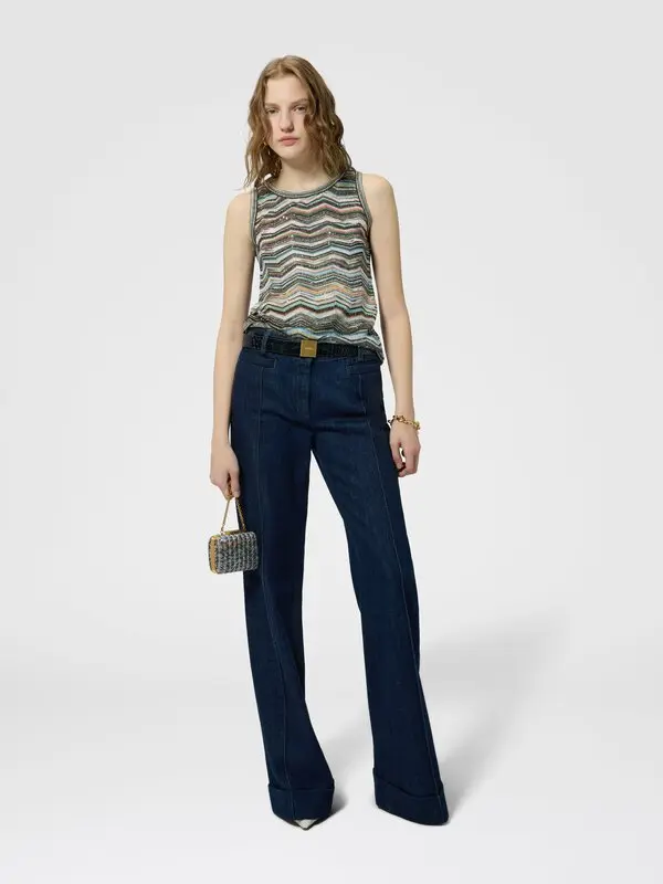 Missoni Sleeveless Chevron Viscose-blend Top