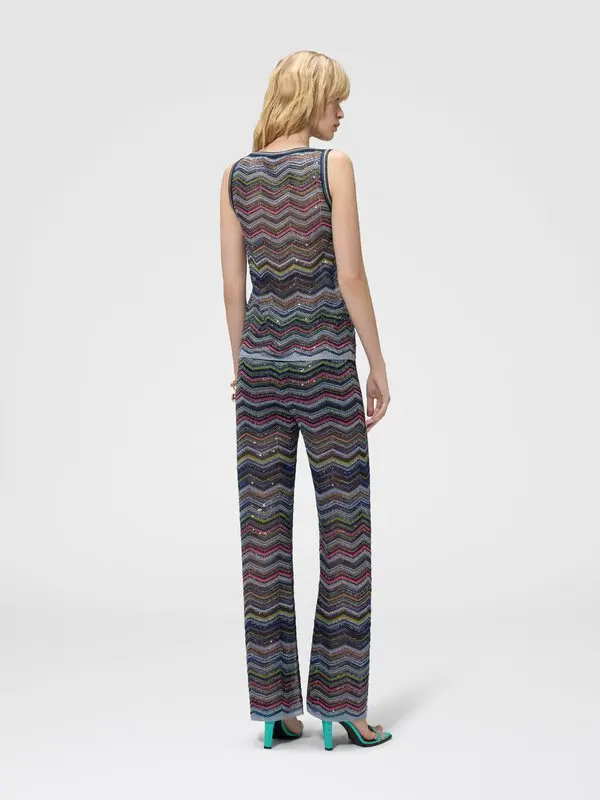 Missoni Sleeveless Chevron Viscose-blend Top