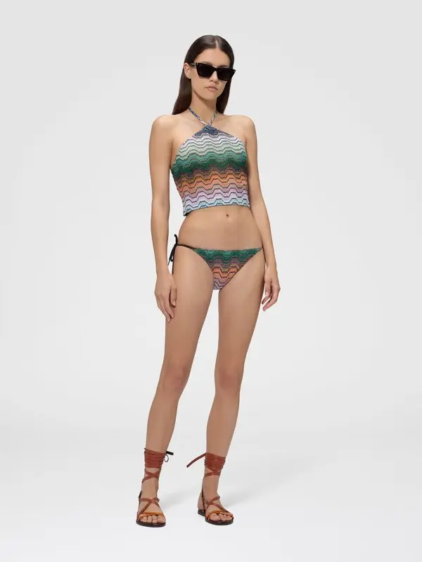 Missoni Top In Viscose Lamé With Halterneck