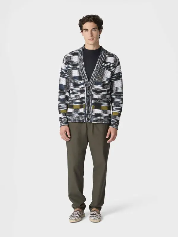 Missoni Cotton-blend Cardigan With Check Pattern
