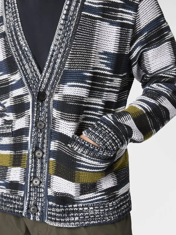 Missoni Cotton-blend Cardigan With Check Pattern