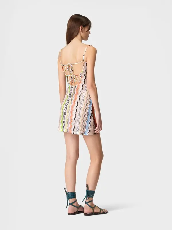 Missoni Short Viscose Cover-up With Greek Motif - Multicoloured