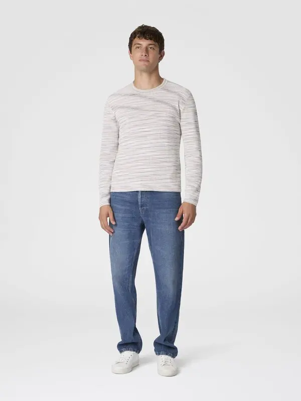 Missoni Ribbed Crew-neck Flamed Cotton Pullover