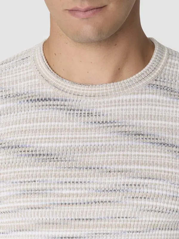 Missoni Ribbed Crew-neck Flamed Cotton Pullover