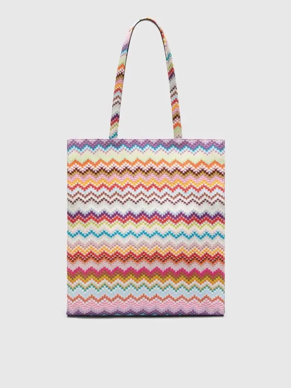Missoni Leather And Canvas Shopper Bag