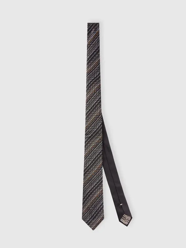 Missoni Silk Tie With Contrasting Lining - Multicoloured